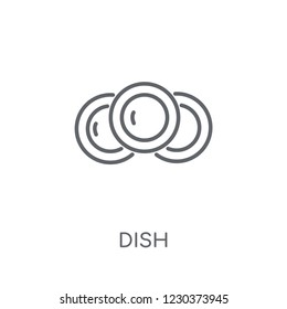 Dish Linear Icon Modern Outline Dish Stock Vector (Royalty Free ...