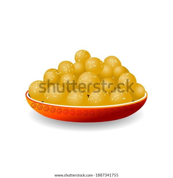 Dish Sweet Rice Balls Vector Isolated Stock Vector (Royalty Free ...