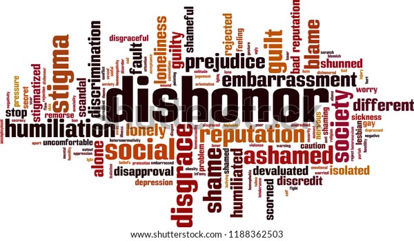 Dishonor Word Cloud Concept Vector Illustration Stock Vector (Royalty ...