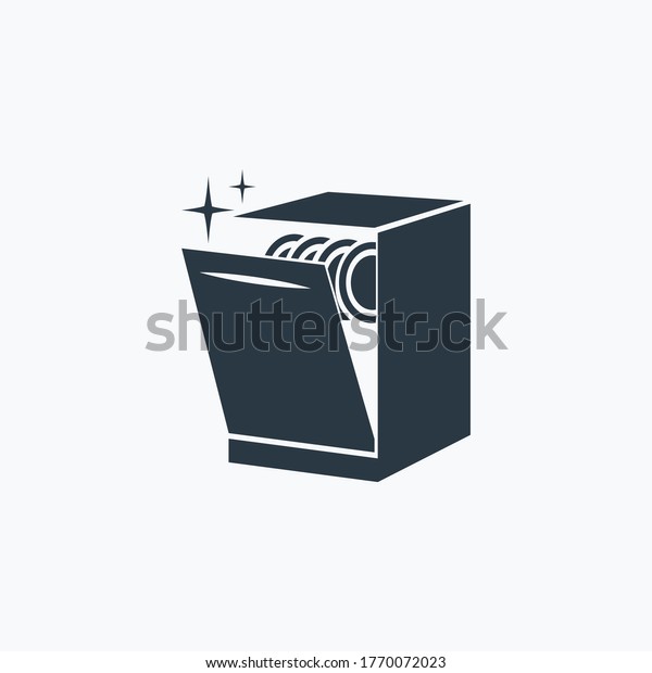 Dishwasher Icon Isolated On Clean Background Stock Vector (Royalty Free ...