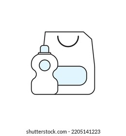 Dishwashing Detergent Icon Flat Style Design Stock Vector (Royalty Free ...