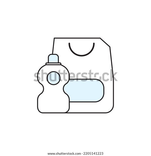 Dishwashing Detergent Icon Flat Style Design Stock Vector (Royalty Free ...