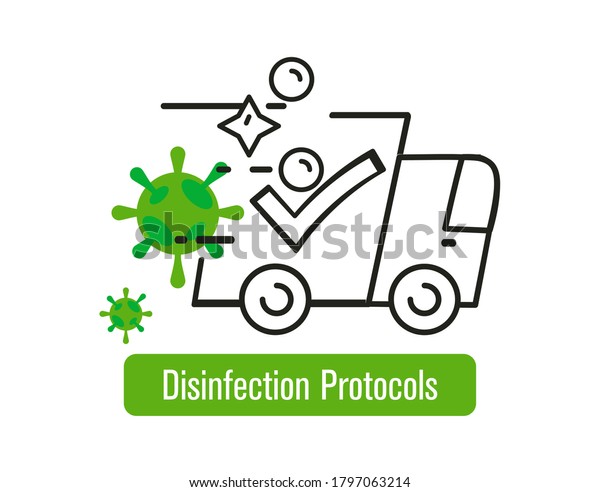 Disinfection Protocol Vehicles Safe Transportation Stock Vector ...