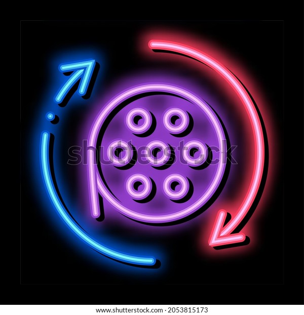 Disk Scroll Neon Light Sign Vector Stock Vector (Royalty Free ...