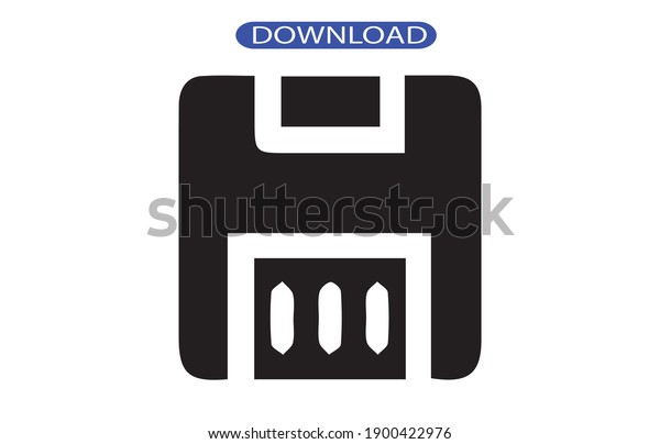 Disket Logo Icon High Quality Stock Vector (Royalty Free) 1900422976 ...