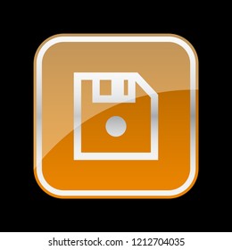 Diskette Icon Orange Color Vector Illustration Stock Vector (Royalty ...
