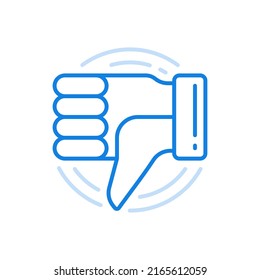 Dislike Symbol Vector Line Icon Social Stock Vector (Royalty Free ...