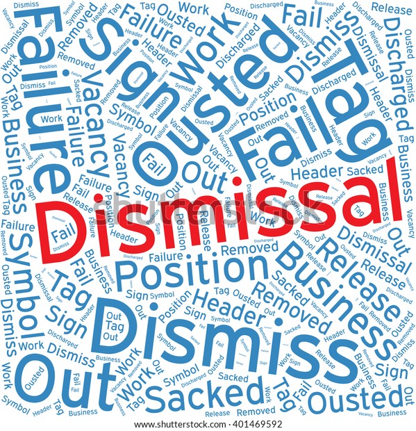 Dismissal Word Cloud Art Background Stock Vector (Royalty Free ...