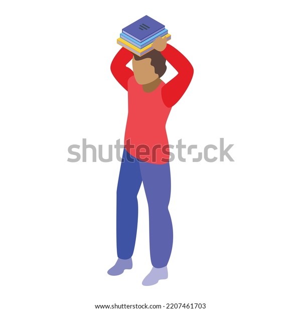 Disobedient School Boy Icon Isometric Disobedient Stock Vector (Royalty ...