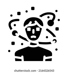 Disorientation Disease Glyph Icon Vector Disorientation Stock Vector ...