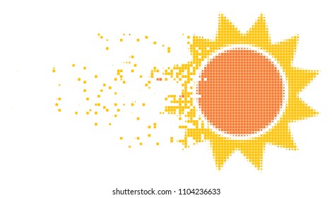 Dispersed Sun Dotted Vector Icon Disintegration Stock Vector (Royalty ...