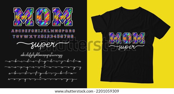 Display Colorful Script Font Alphabet Letters Stock Vector (Royalty ...