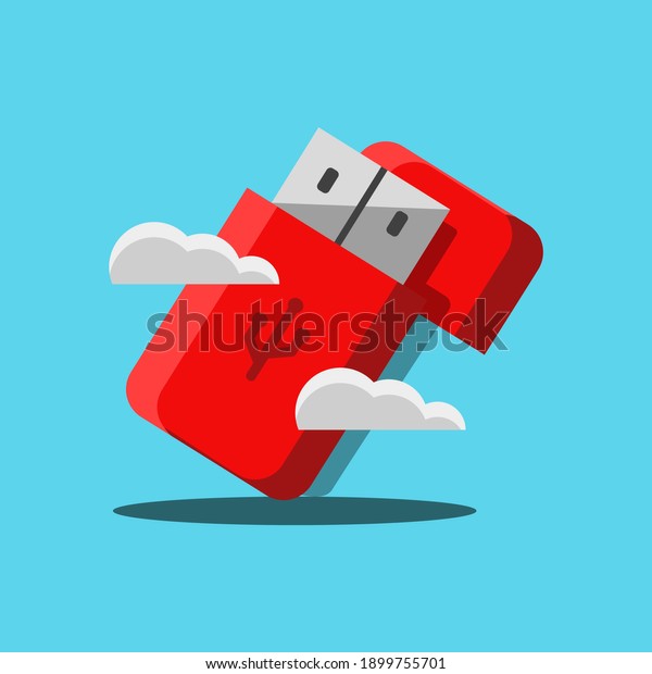 Display Gadget Form Usb Decorated Red Stock Vector (Royalty Free ...
