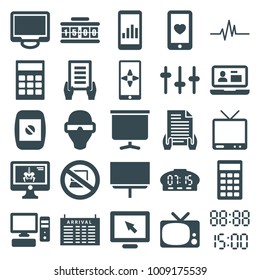 Display Icons Set 25 Editable Filled Stock Vector (Royalty Free ...