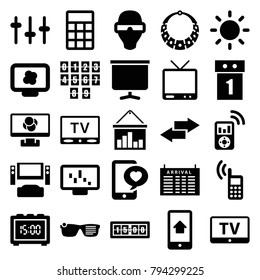Display Icons Set 25 Editable Filled Stock Vector (Royalty Free ...