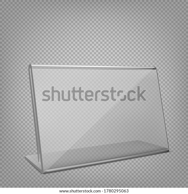 Display Stand Acrylic Table Tent Isolated Stock Vector (Royalty Free ...