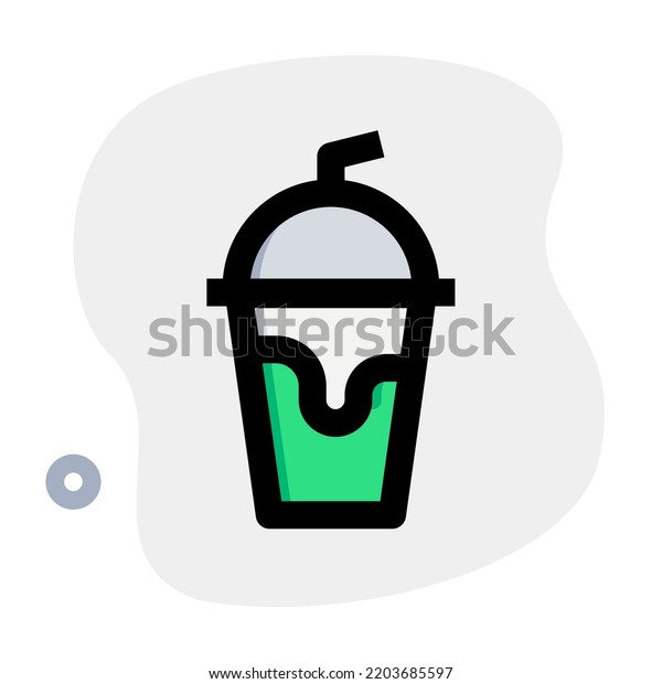 Disposable Sipper Glass Straw Stock Vector (Royalty Free) 2203685597 ...