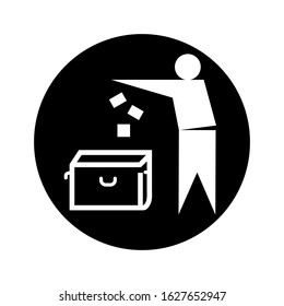 Dispose Icon White Background Stock Vector (Royalty Free) 1627652947 ...