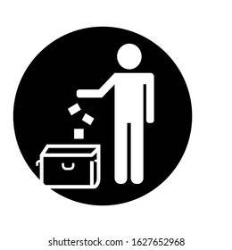 Dispose Icon White Background Stock Vector (Royalty Free) 1627652968 ...