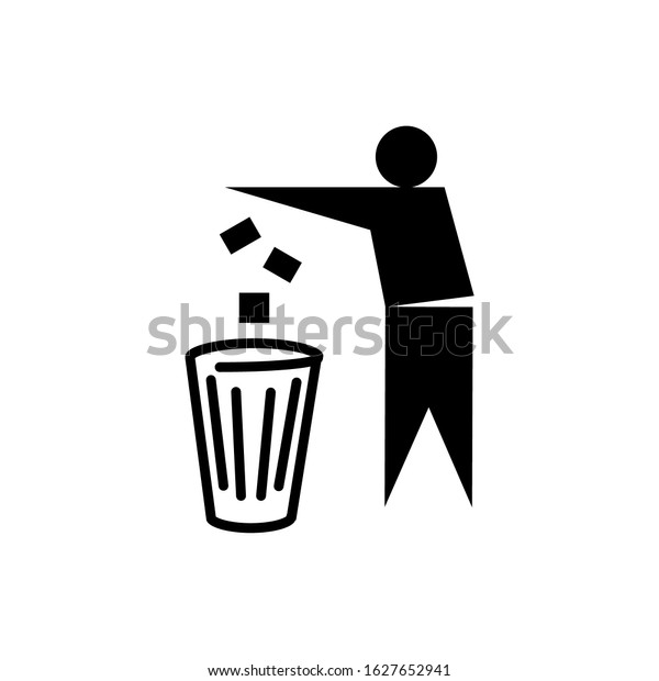 Dispose Icon White Background Stock Vector (Royalty Free) 1627652941 ...
