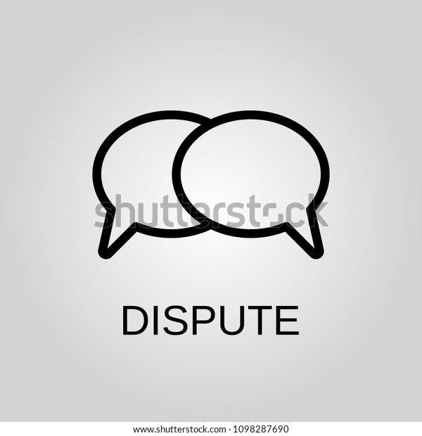 Dispute Icondispute Symbol Flat Design Stock Stock Vector (Royalty Free ...