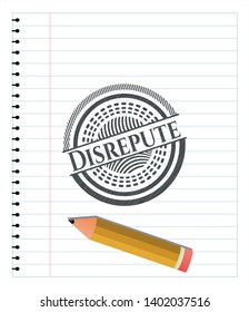 Disrepute Pencil Draw Vector Illustration Detailed Stock Vector ...