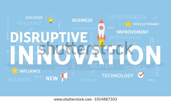 Disruptive Innovation Concept Illustration Idea New Stock Vector ...