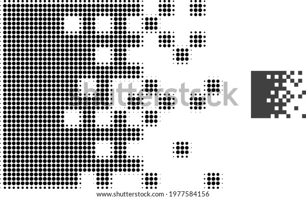 Dissolving Pixels Halftone Dot Icon Illustration Stock Vector (Royalty ...