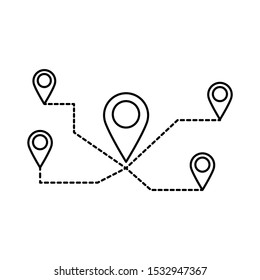 Distance Icon Design Distance Icon Trendy Stock Vector (Royalty Free ...