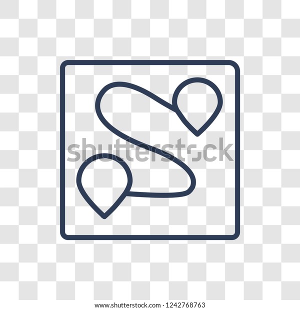 Distance Icon Trendy Linear Distance Logo Stock Vector (Royalty Free ...