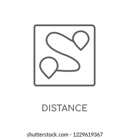 Distance Linear Icon Modern Outline Distance Stock Vector (Royalty Free ...