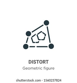 Distort Vector Icon On White Background Stock Vector (Royalty Free ...