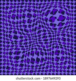 Distorted Blue Checkered Print Seamless Pattern Stock Vector (Royalty ...