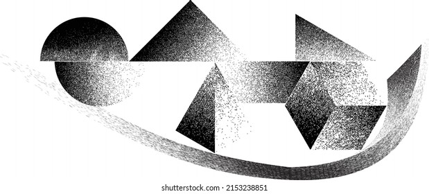 Distorted Geometric Shape Minimal Art Design Stock Vector (Royalty Free ...