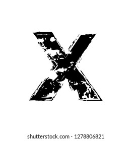 Distorted Letter X Vector Grunge X Stock Vector (Royalty Free ...