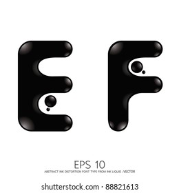 Distortion Ink Alphabet Letters Vector Stock Vector (Royalty Free ...