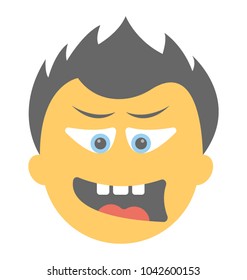Distraught Smiley Weary Face Expression Via : image vectorielle de ...