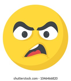 Distraught Smiley Weary Face Expression Via : image vectorielle de ...