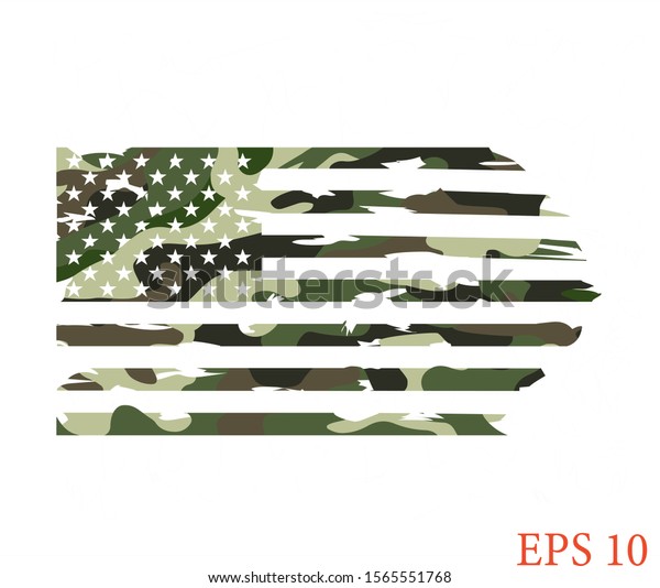 Distressed American Flag Us Army Flag Stock Vector (Royalty Free ...