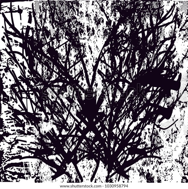 Distressed Background Black White Texture Branches Stock Vector ...