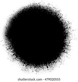 Circle Shapegrunge Black White Frame Distressed Stock Vector (Royalty ...