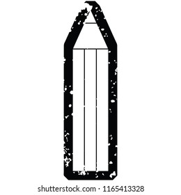 Distressed Effect Vector Icon Illustration Pencil Stock Vector (Royalty ...
