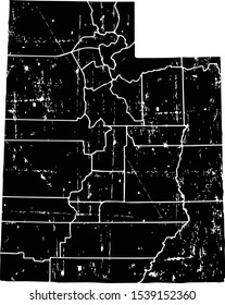 Distressed Grunge Utah Map Vector Stock Vector (Royalty Free ...