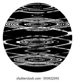 Distressed Overlay Circle Texture Your Design Stock Vector (Royalty ...