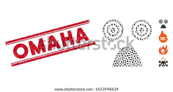 Distressed Red Stamp Seal Omaha Caption Stock Vector (Royalty Free ...