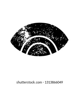 Distressed Symbol Eye Looking Down Stock Vector (Royalty Free ...