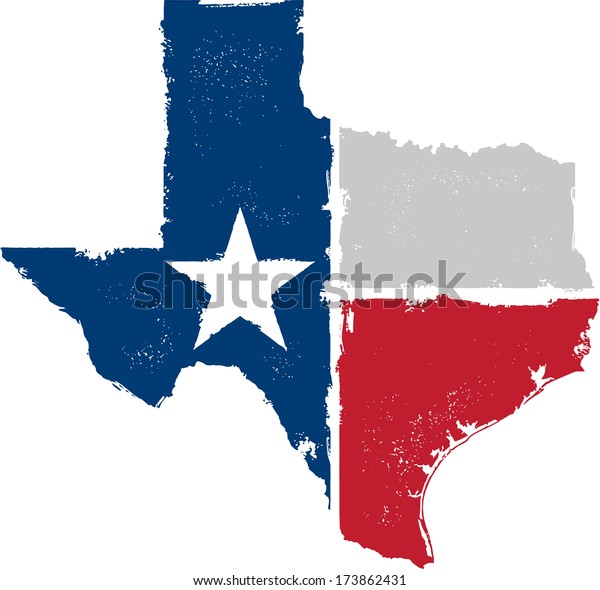 Distressed Texture Texas State Icon Stock Vector (Royalty Free) 173862431