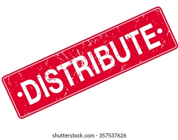 Distribute Rubber Sign Stock Vector (Royalty Free) 357537626 | Shutterstock