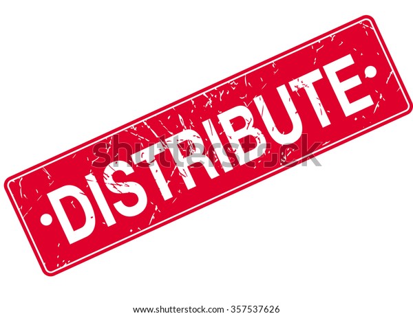 Distribute Rubber Sign Stock Vector (Royalty Free) 357537626 | Shutterstock