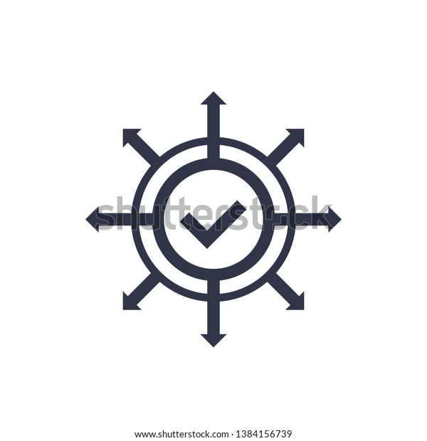 Distribution Expansion Icon Check Mark Stock Vector (Royalty Free ...